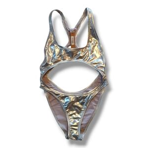 SKIMS | Swim | Skims Metallic Cut Out One Piece Monokini Swimsuit ...